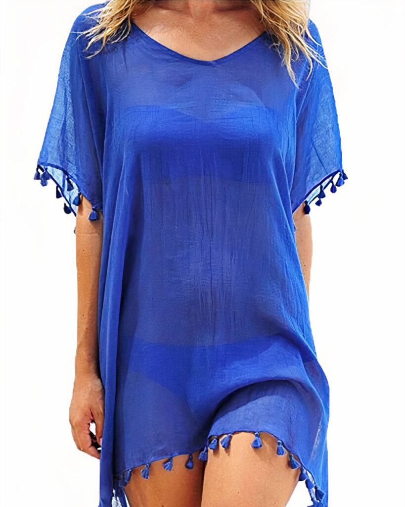 Tunique de plage femme en mousseline de soie • Miss Kimono